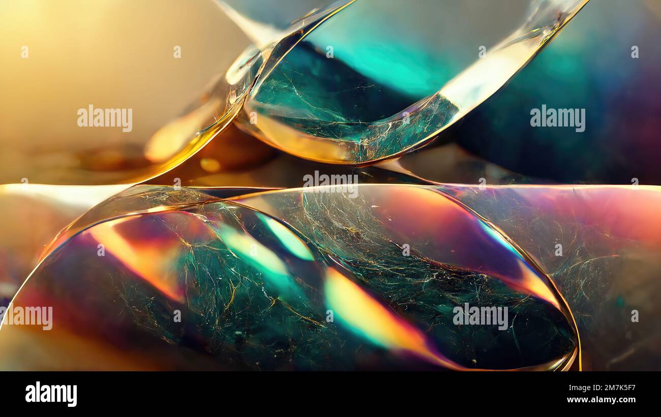 Horizontal organic geometry, beautiful reflections and refractions made ...