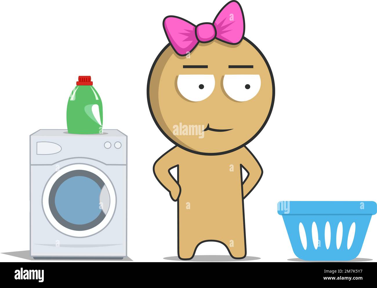 Washing machine clothes woman Cut Out Stock Images & Pictures - Alamy