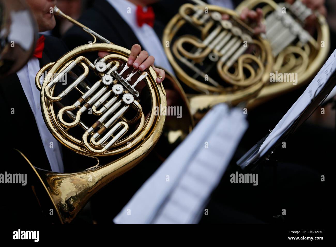 Golden symphonic orchestra hi-res stock photography and images - Alamy