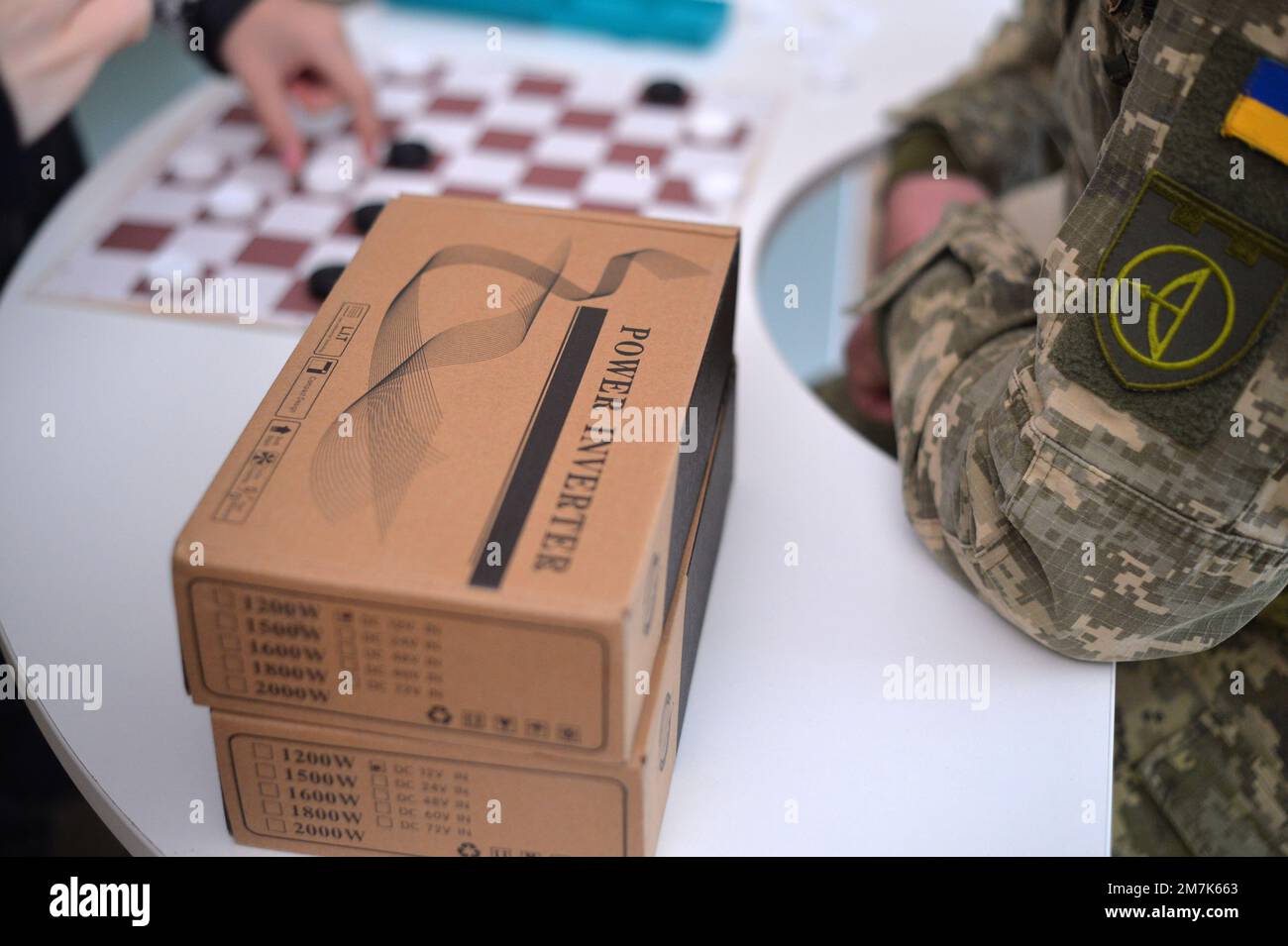 KYIV, UKRAINE - JANUARY 10, 2023 - Signallers of the 112th brigade of ...
