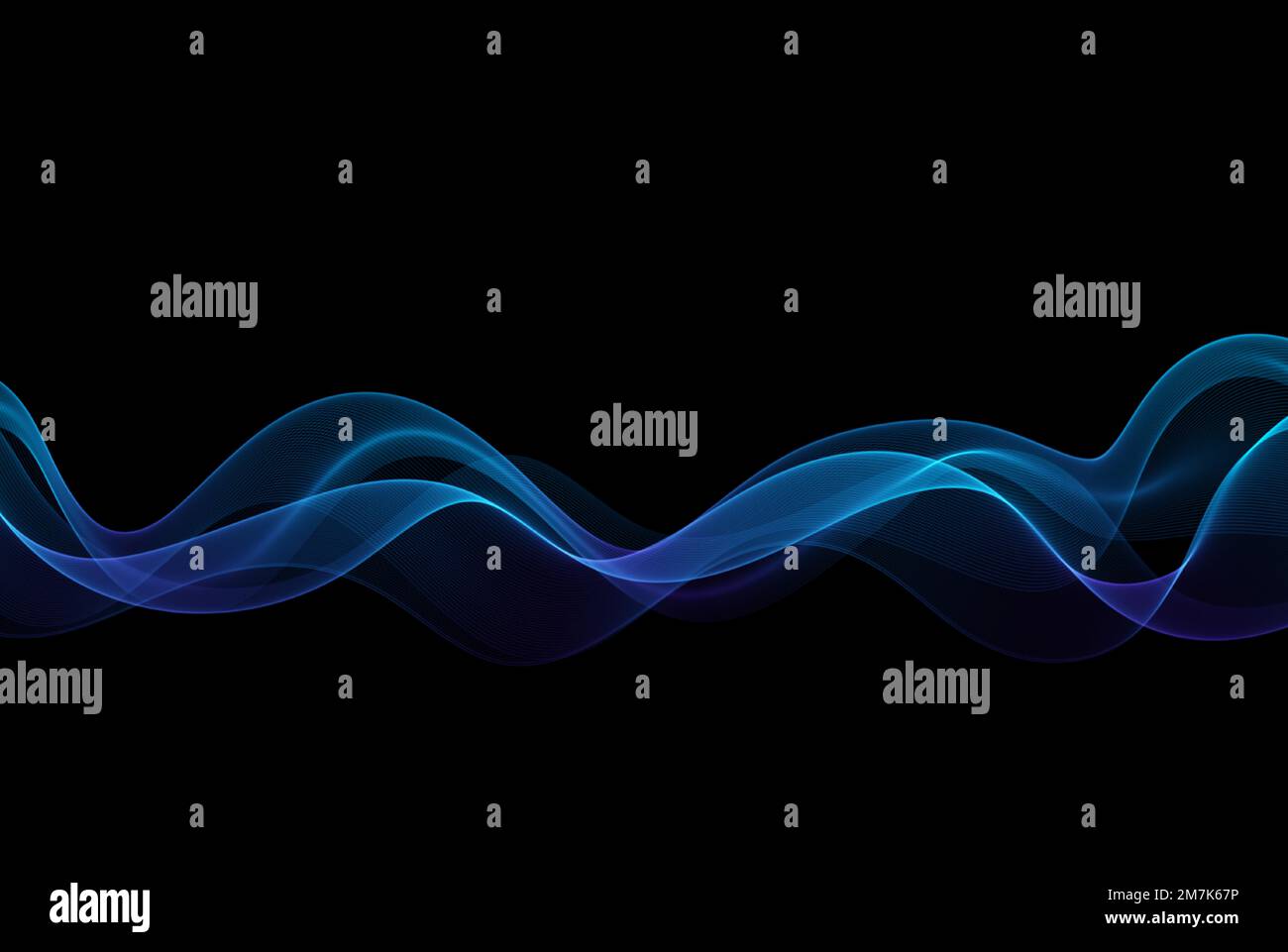Abstract dark background with blue gradient wave,transparent glowing ...