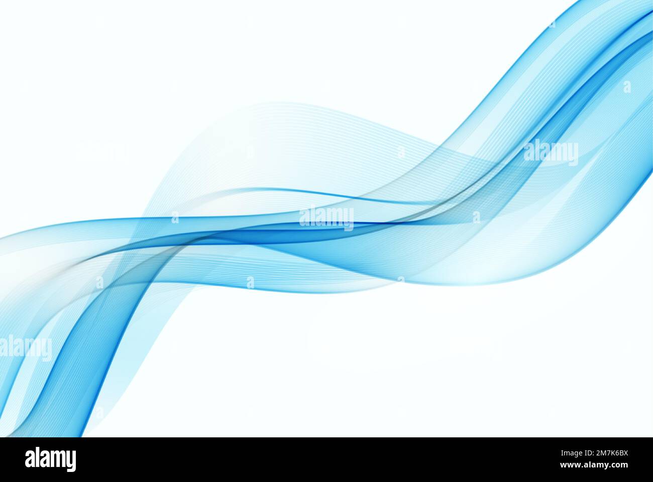 Blue transparent wave design element on white background Stock Vector ...