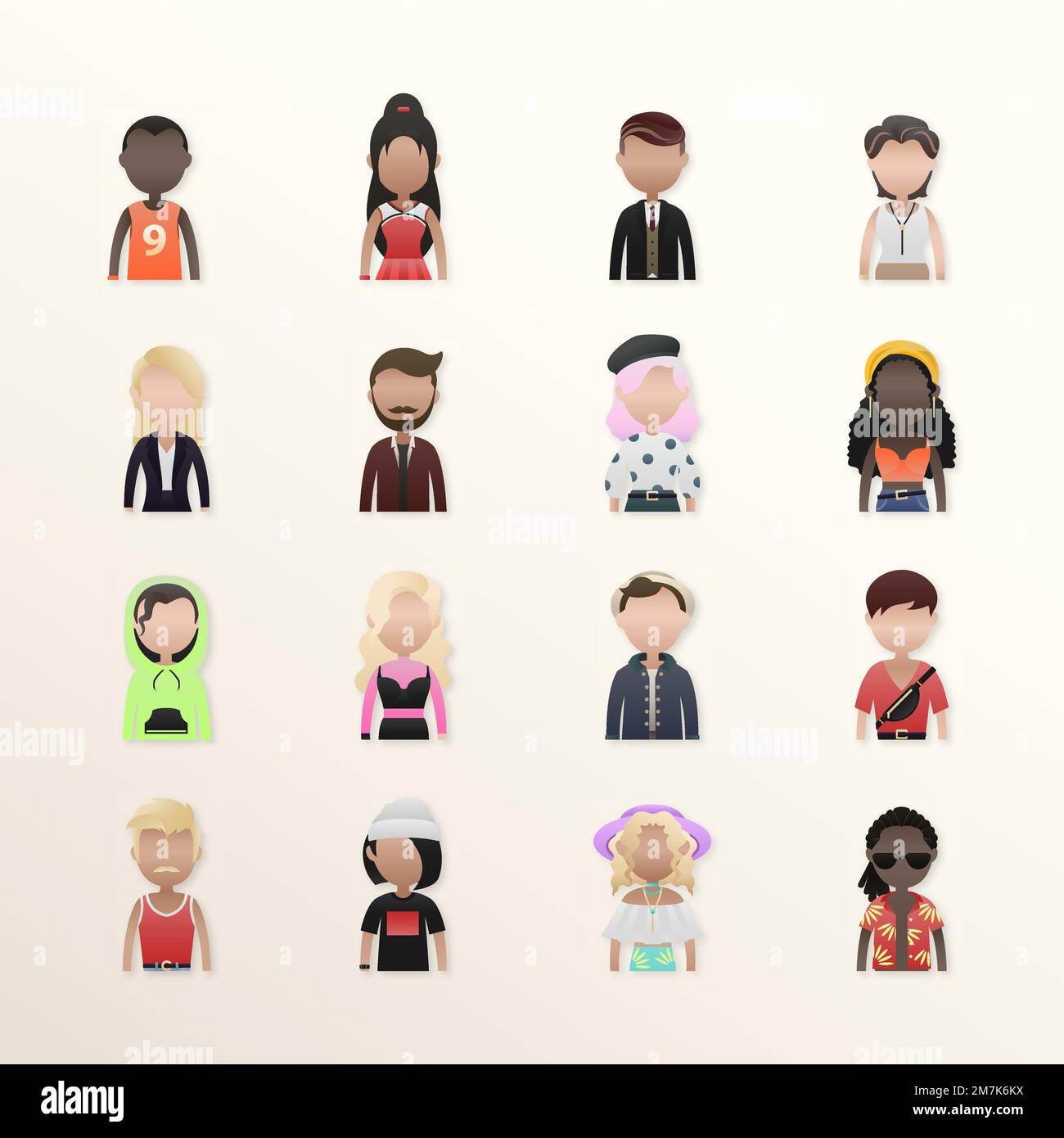 People individual girl female Stock Vector Images - Alamy