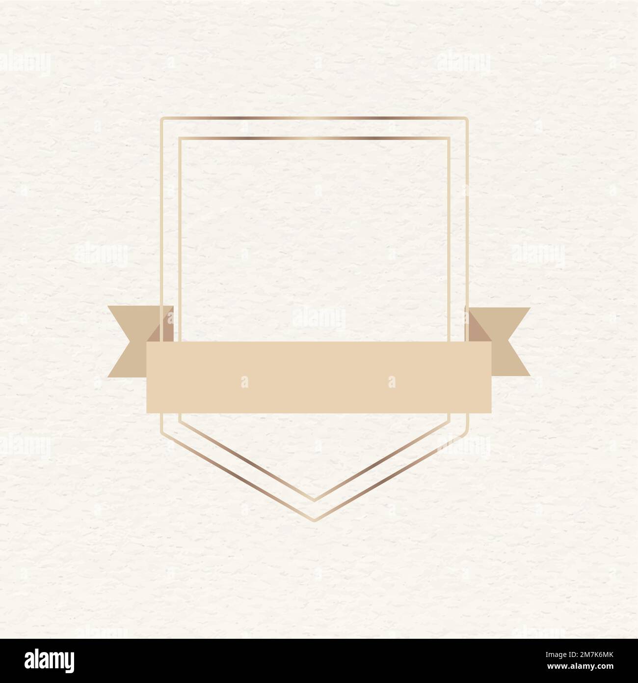 Gold frame with bronze ribbon banner vector Stock Vector Image & Art ...