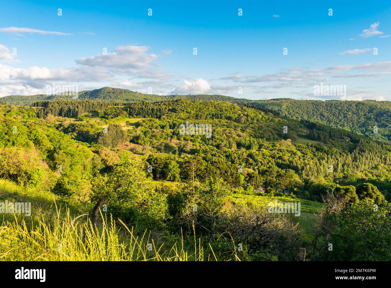 A view of the countryside (Carapina valley) in Sao Francisco de Paula ...