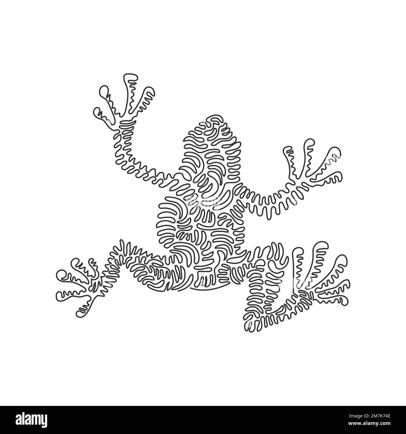 Frog line art hi-res stock photography and images - Alamy