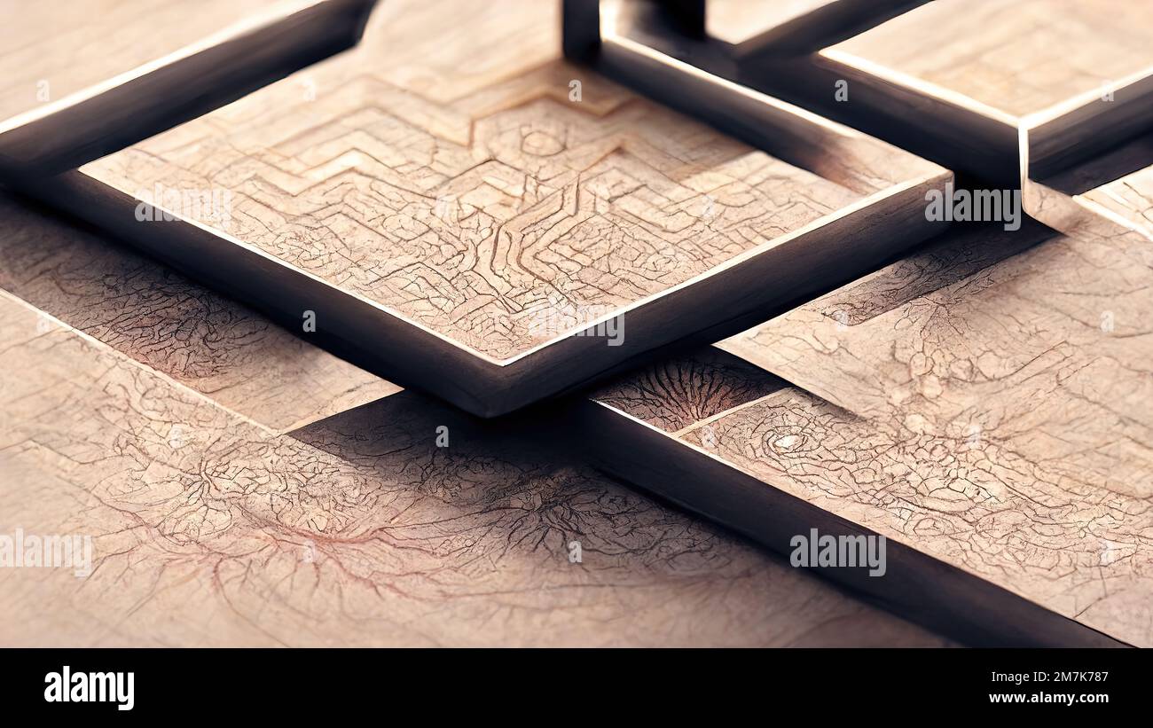 Ground floor tiles of the ruins of a super-ancient civilization ...