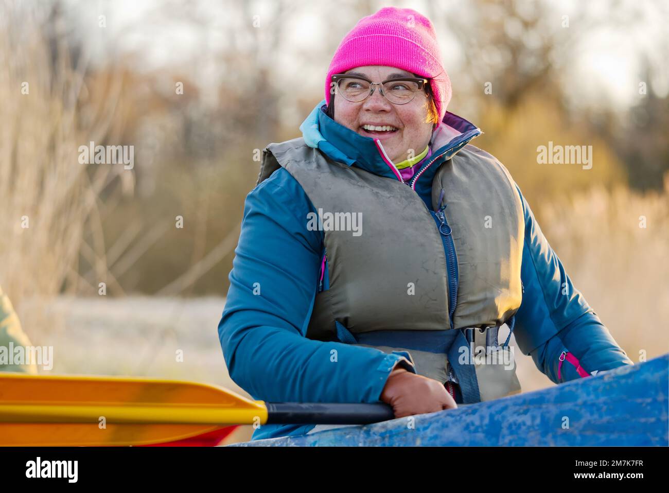 Seniors kayaking, activity. Happy senior. Active elderly concept around ...