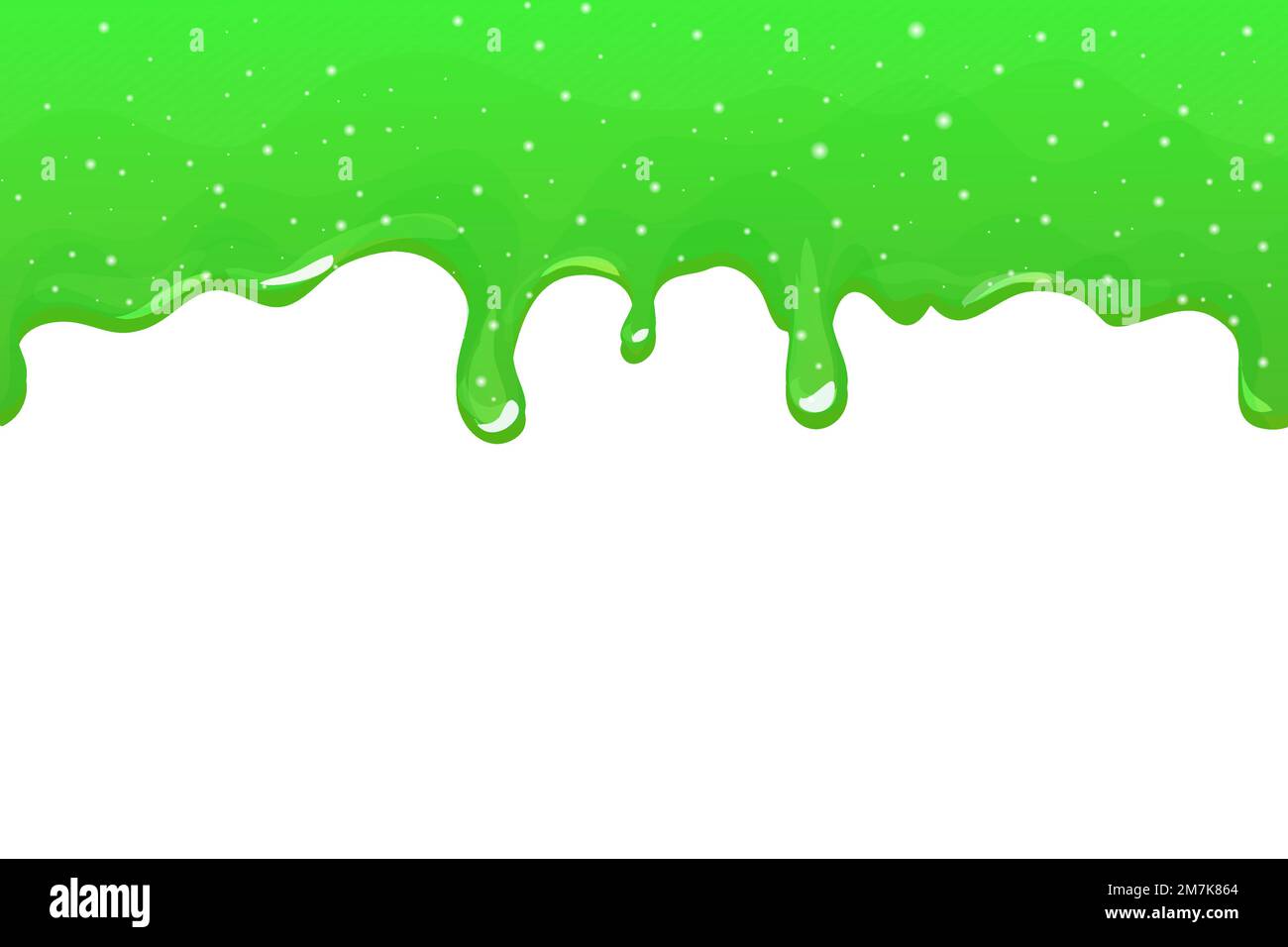 Slime green with glitter, jelly glaze with drips in cartoon style ...
