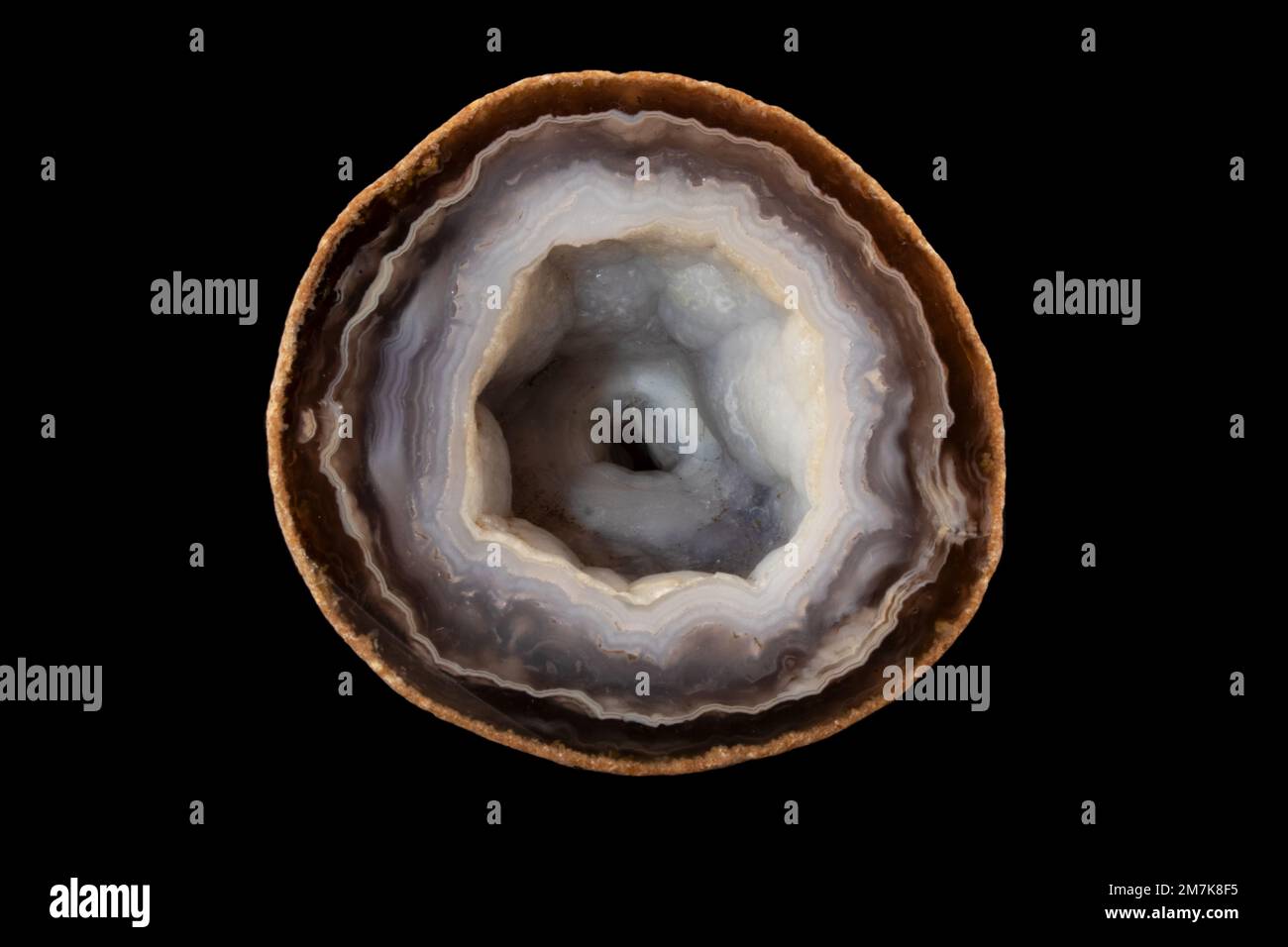 Rocks and Minerals, Quartz Geode lab sample Stock Photo - Alamy