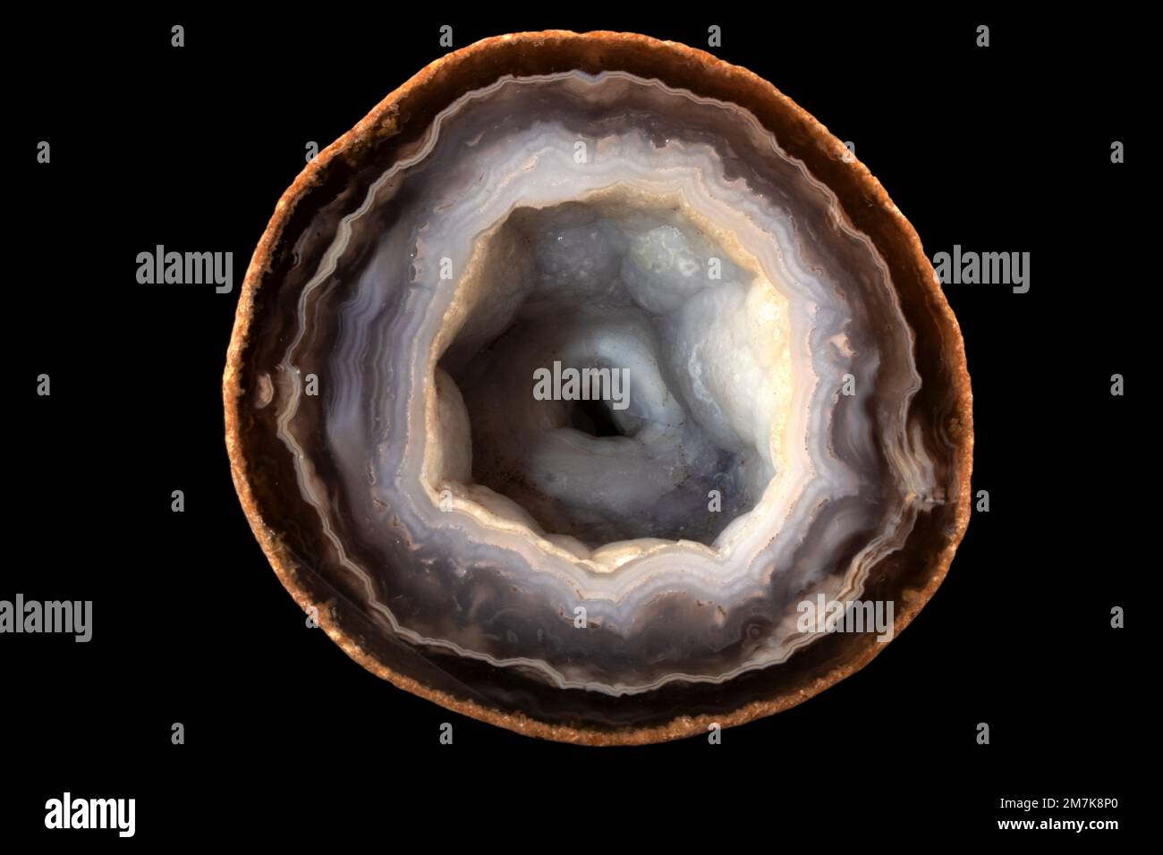 Rocks and Minerals, Quartz Geode lab sample Stock Photo - Alamy