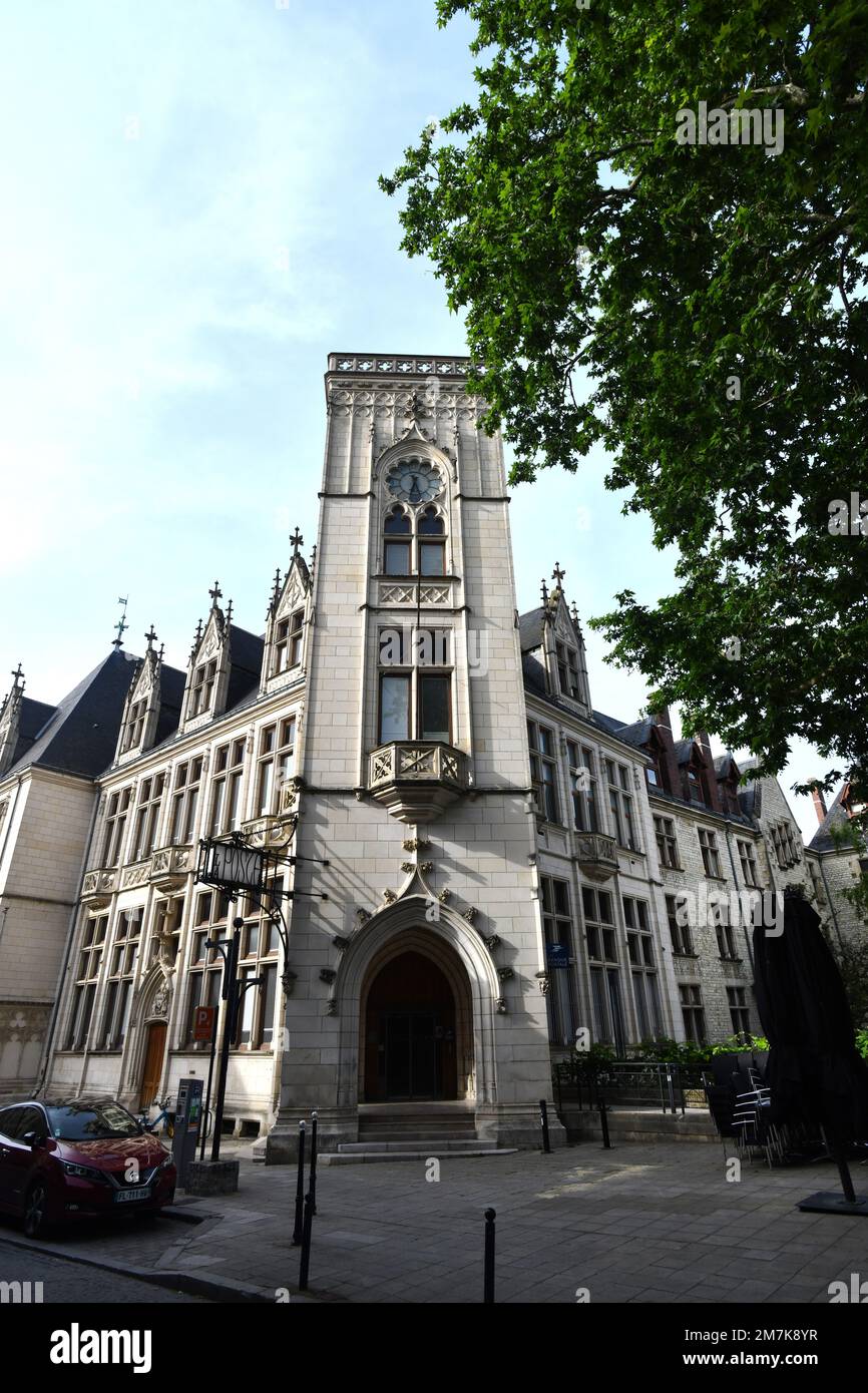 Neo Gothic Post Office on Rue Moyenne at Bourges, France Stock Photo ...