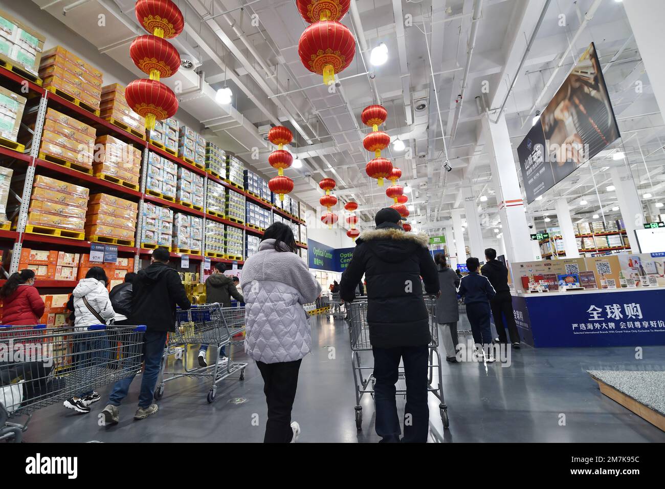 NANJING, CHINA - JANUARY 10, 2023 - People shop for New Year goods at ...