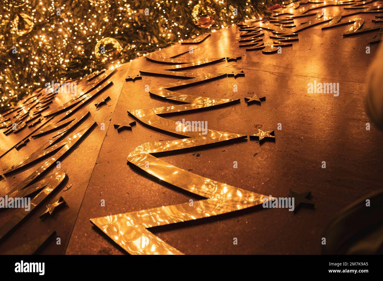 Christmas tree in Venice detail scene Stock Photo - Alamy