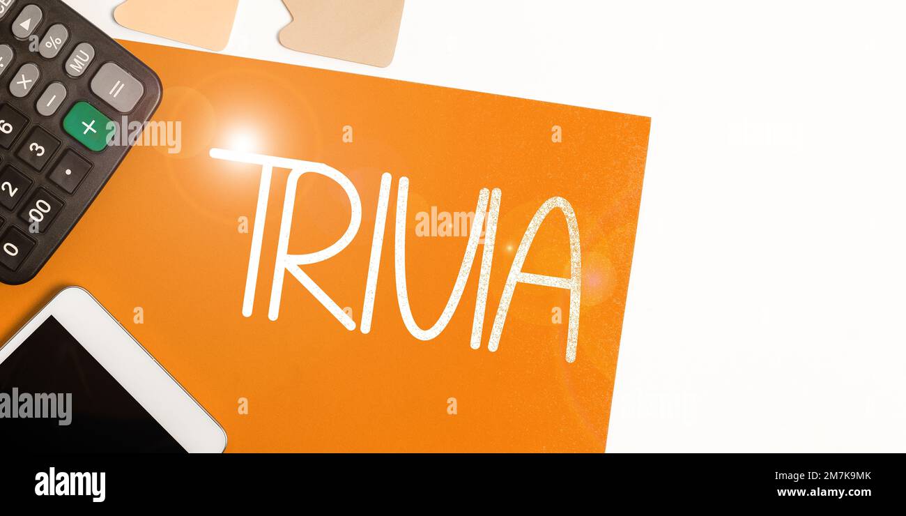 Conceptual display Trivia, Word Written on details considerations ...