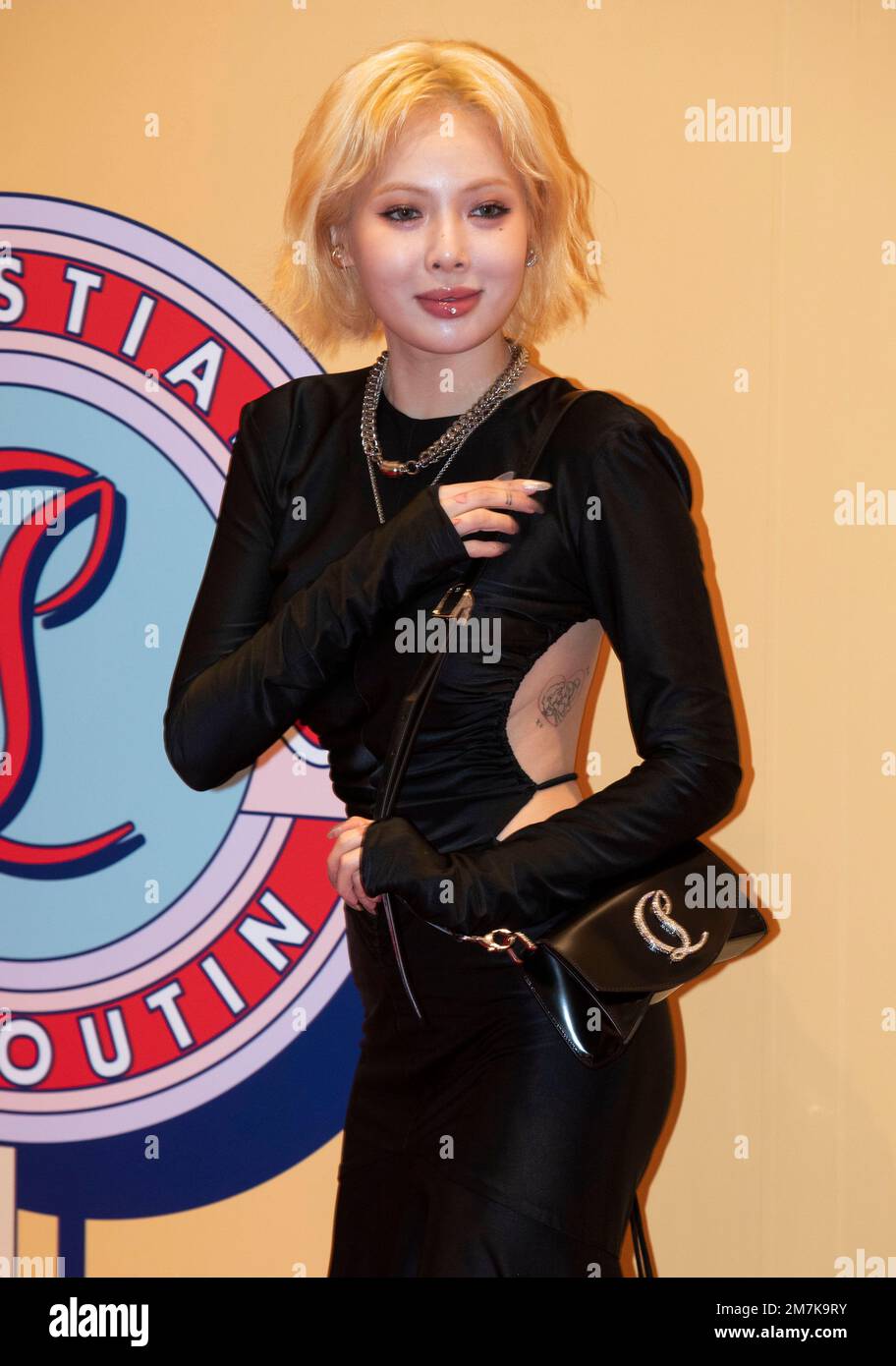 10 January 2023 - Seoul, South Korea : South Korean singer Hyuna, attends a photo call for the ...
