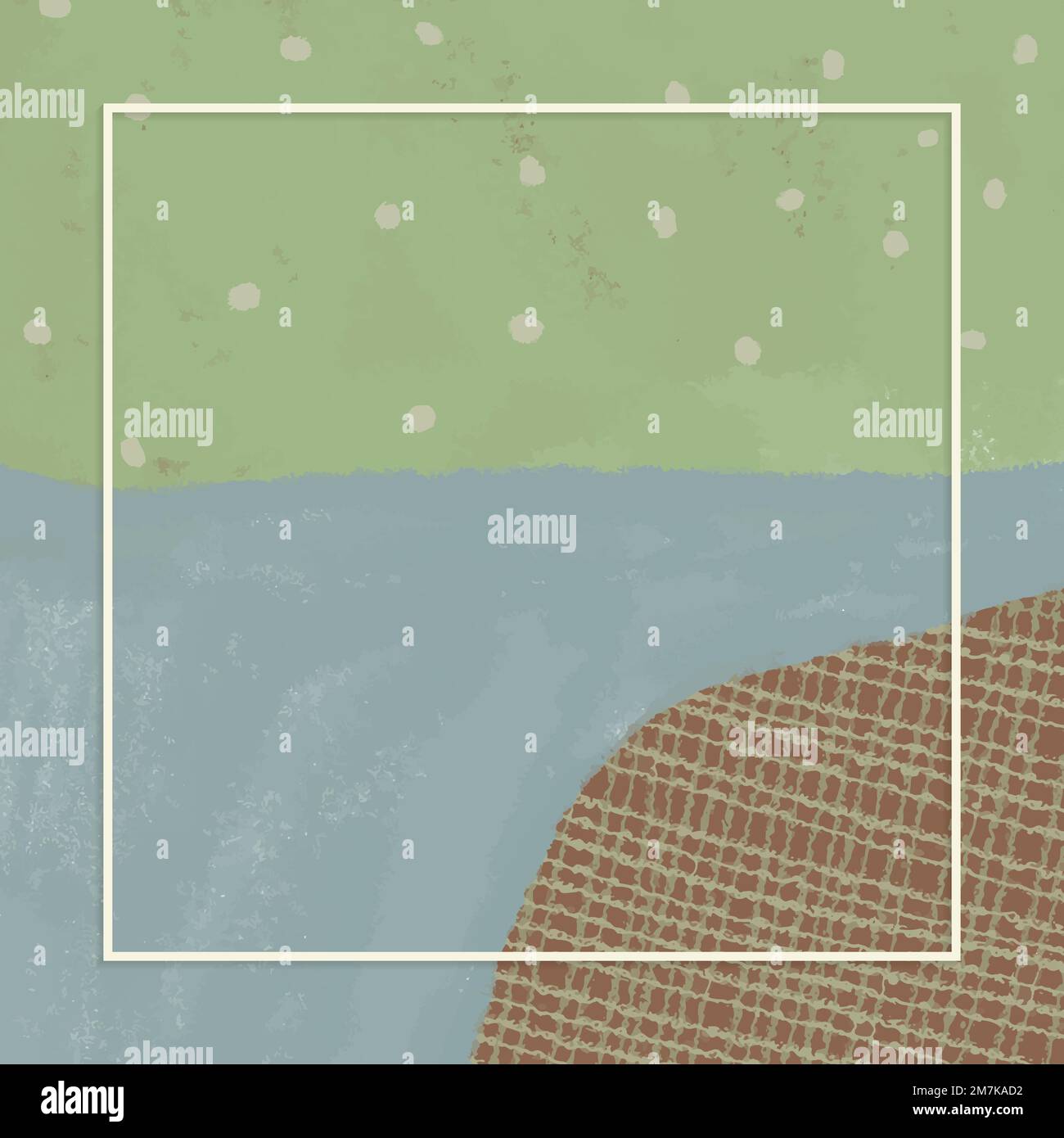 Rectangle frame on abstract landscape background vector Stock Vector ...