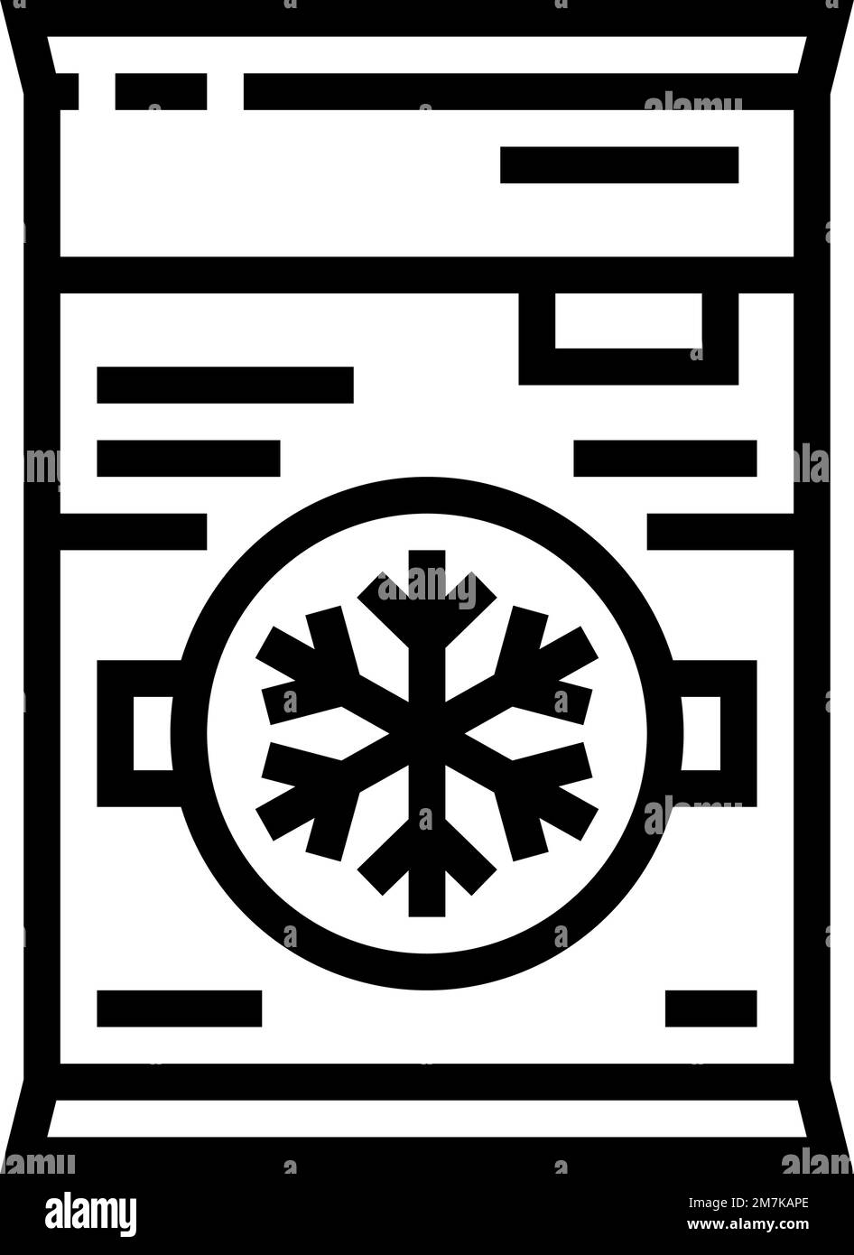 instant cold compress first aid line icon vector illustration Stock ...