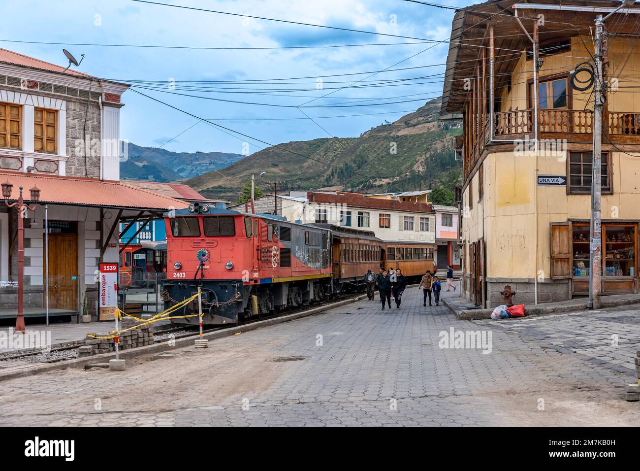 Alausi, Ecuador - September 24, 2022: train transportation Stock Photo ...
