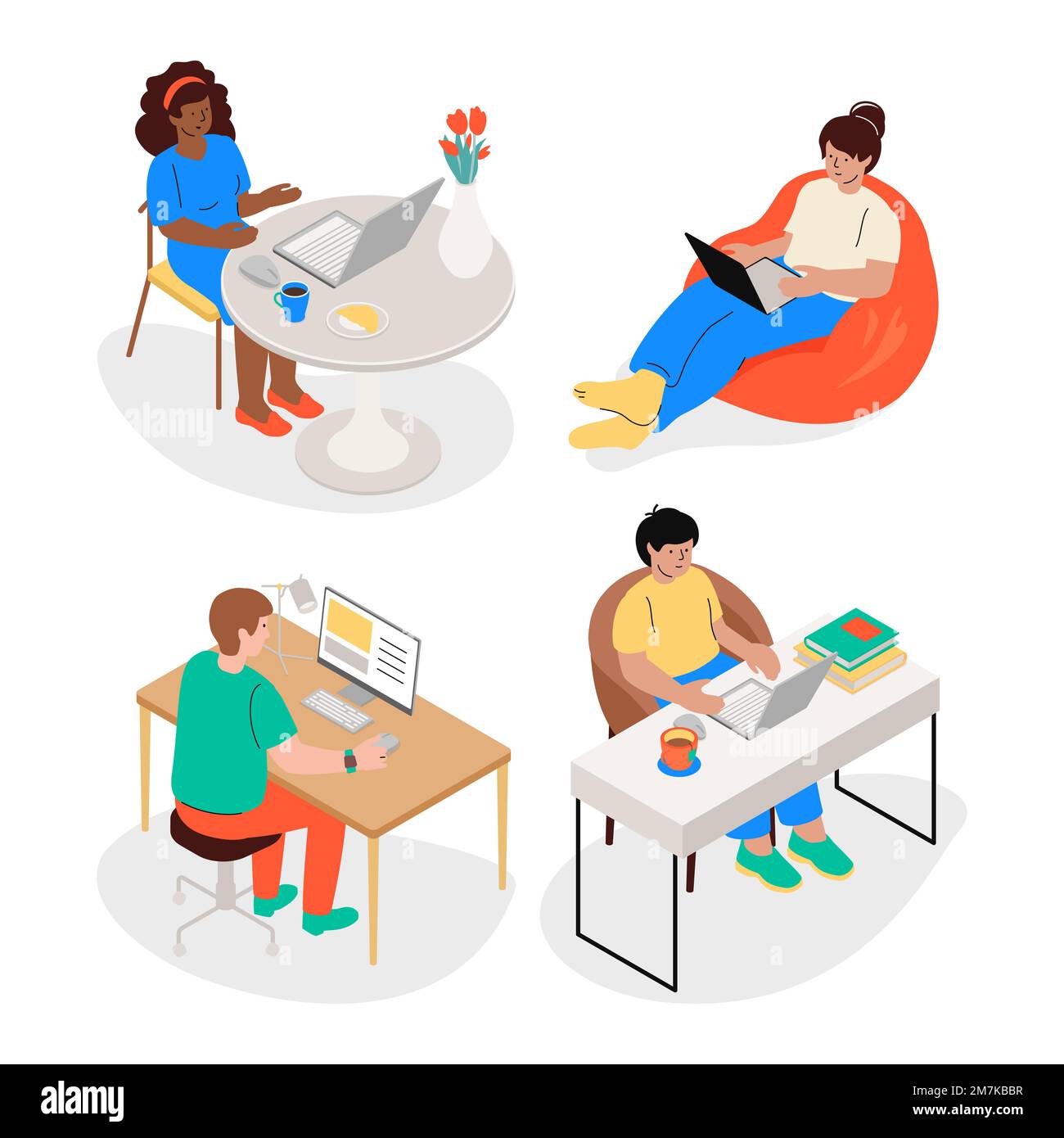 African american programmer work Stock Vector Images - Alamy