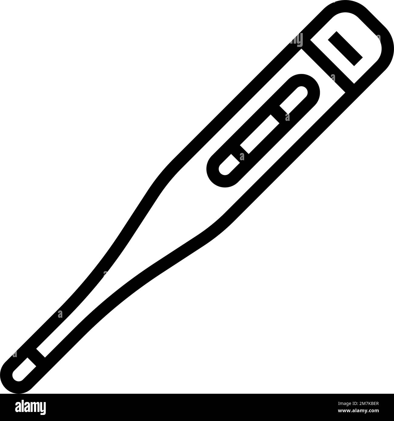 oral thermometer first aid line icon vector illustration Stock Vector ...