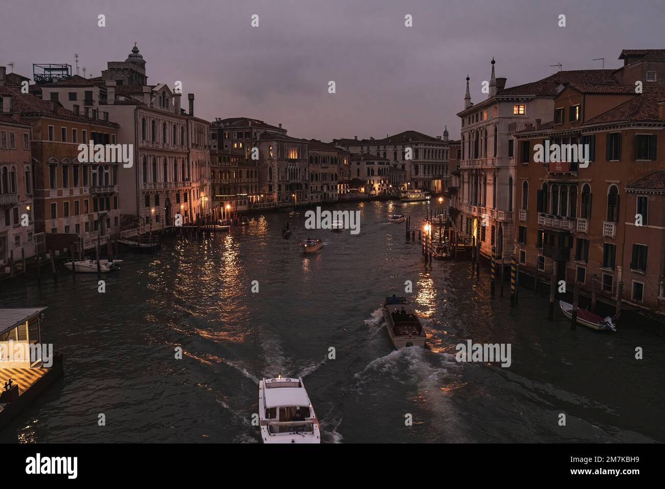 Venice landscape at dusk and night time scene Stock Photo - Alamy