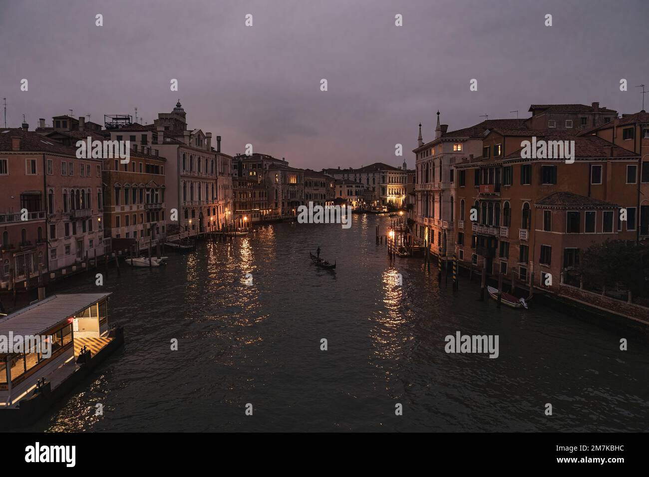 Venice landscape at dusk and night time scene Stock Photo - Alamy