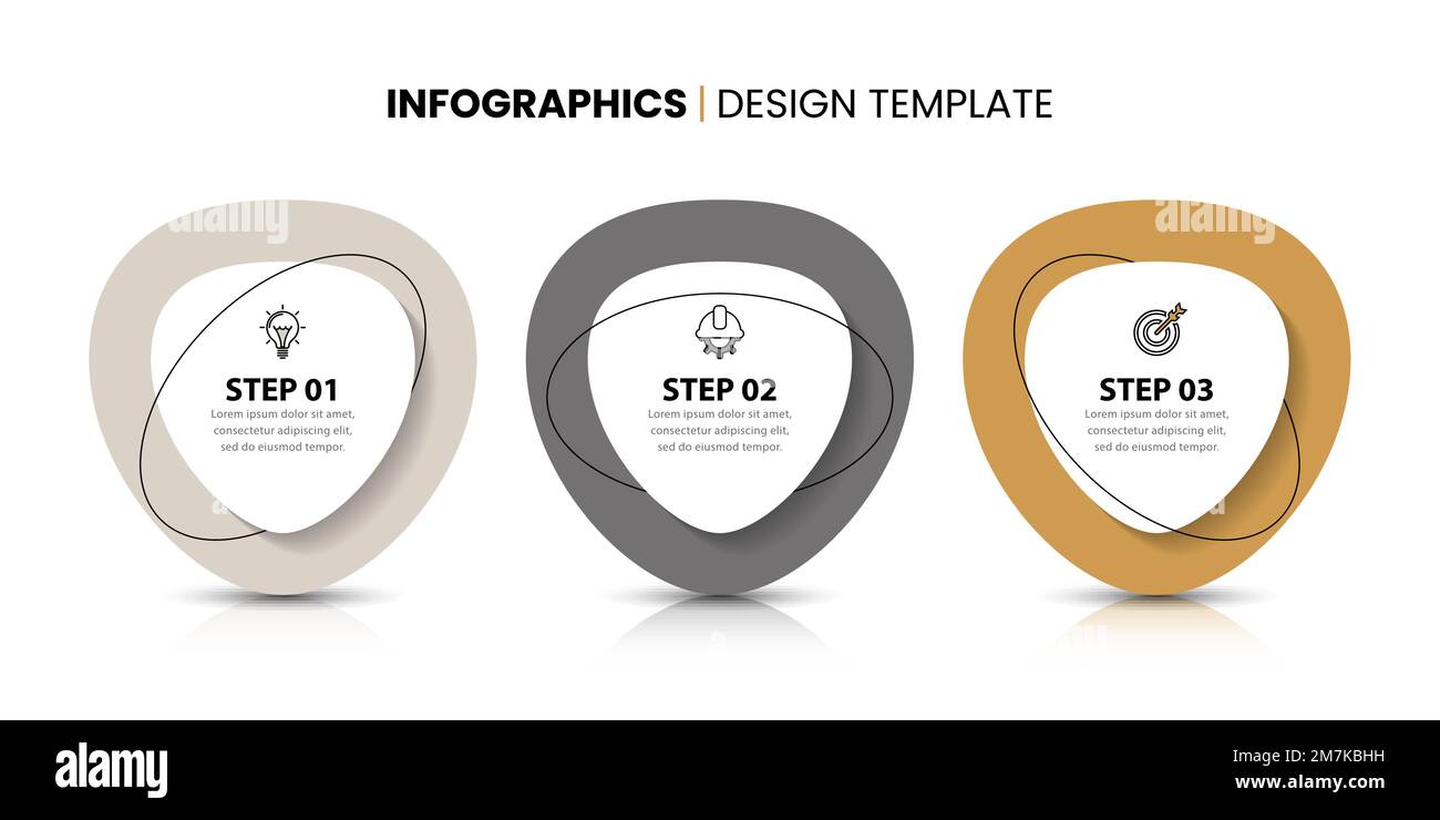 Infographic template with icons and 3 options or steps. Can be used for ...