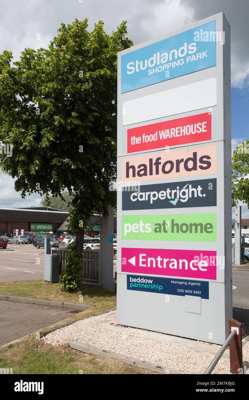 Studlands Shopping Park, Newmarket Stock Photo - Alamy