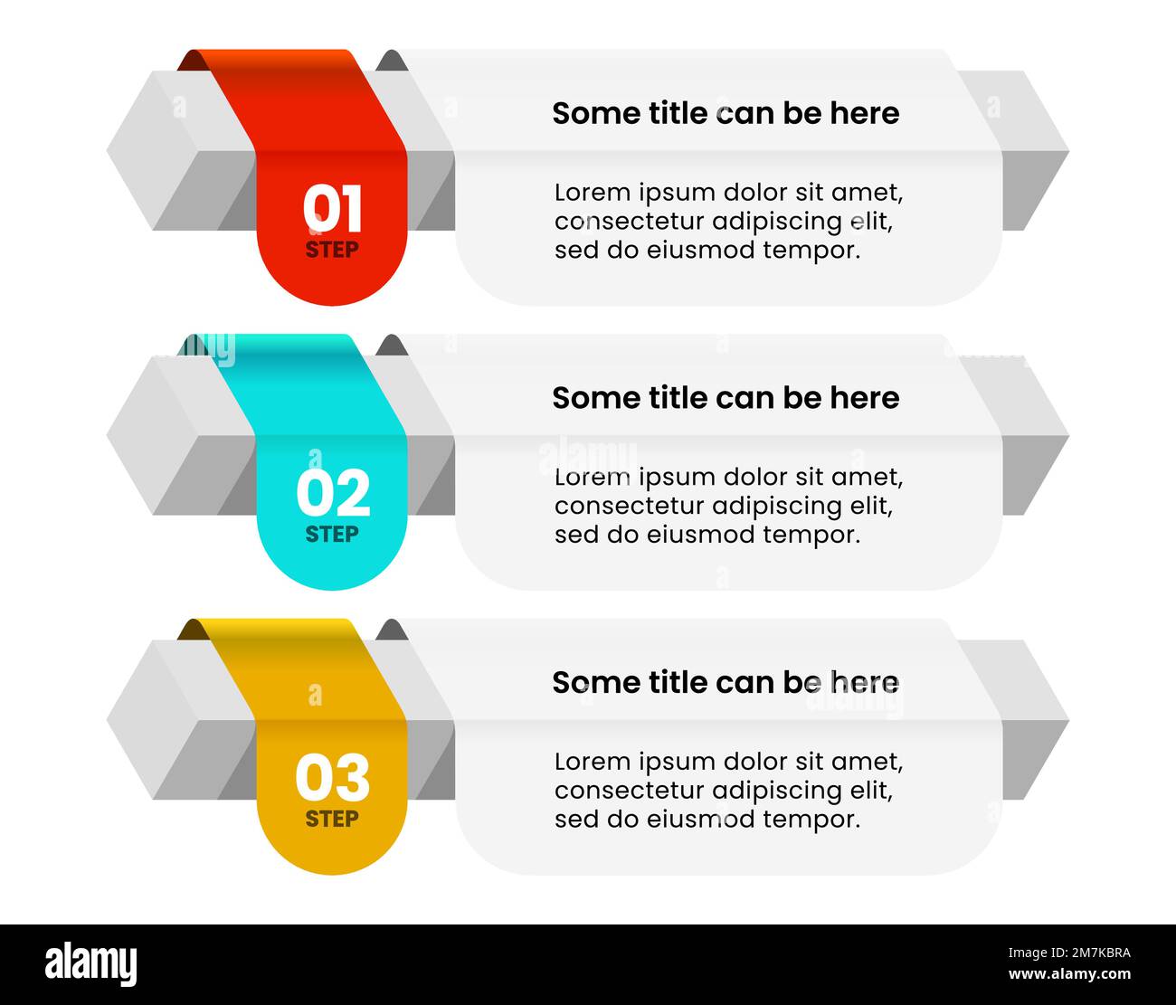 Infographic template with icons and 3 options or steps. Ribbons. Can be ...