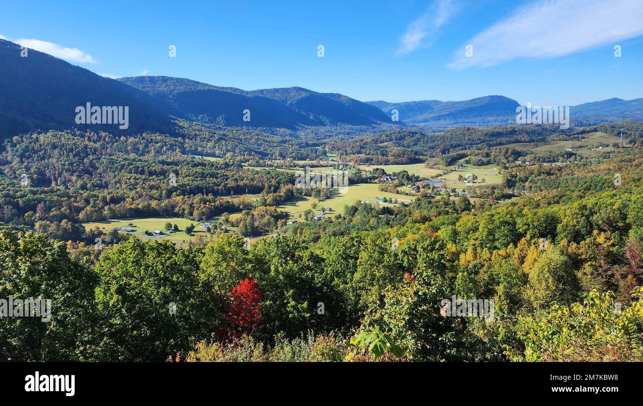 The beautiful view of Blue Ridge Mountains. Virginia, United States ...