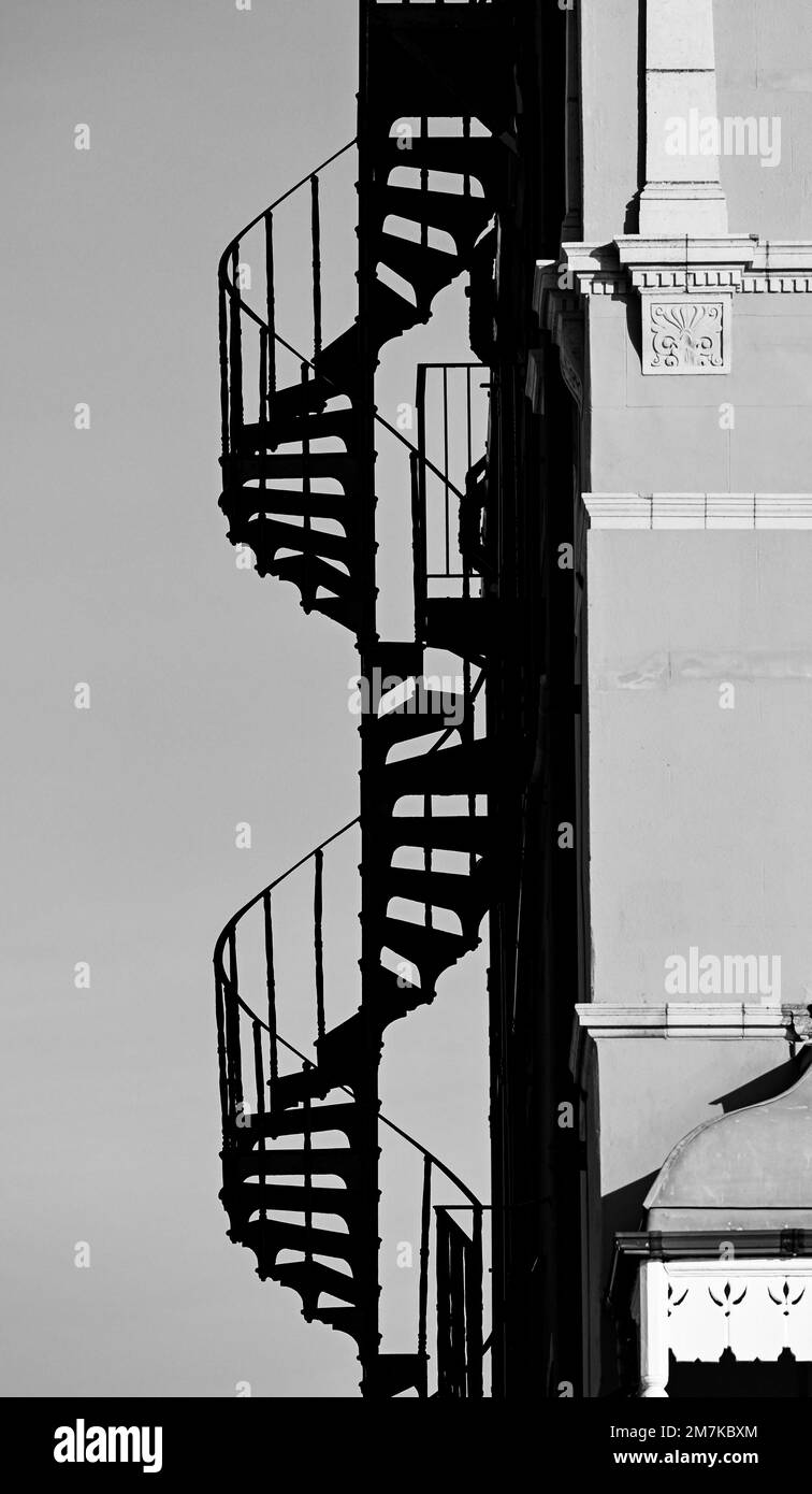 Fire escape stairs on outside of Kings Gardens Hove properties on ...