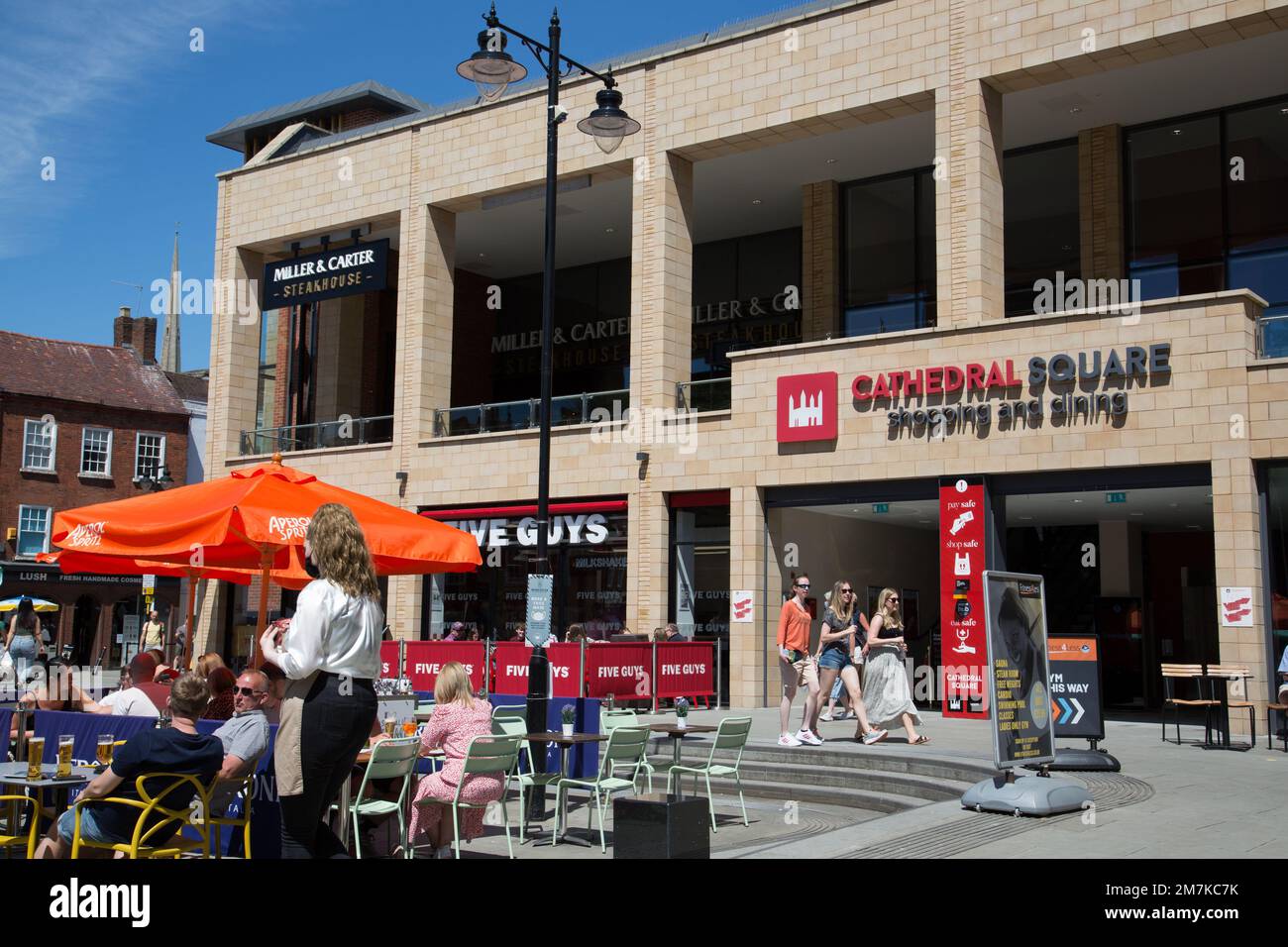 Cathedral Square, Worcester Stock Photo - Alamy