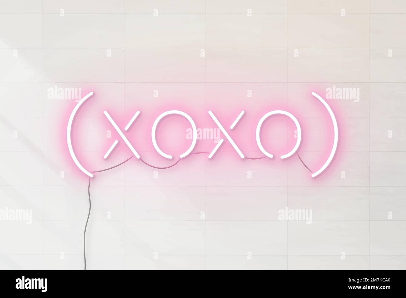 Pink Xoxo Neon Word Vector Stock Vector Image And Art Alamy