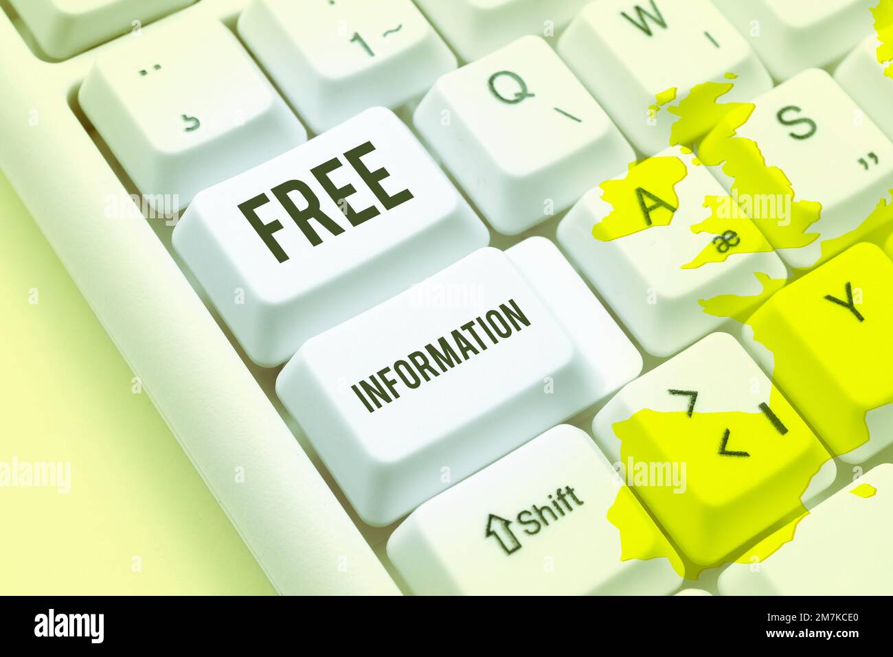 Hand writing sign Free Information, Word for knowledge obtained from ...