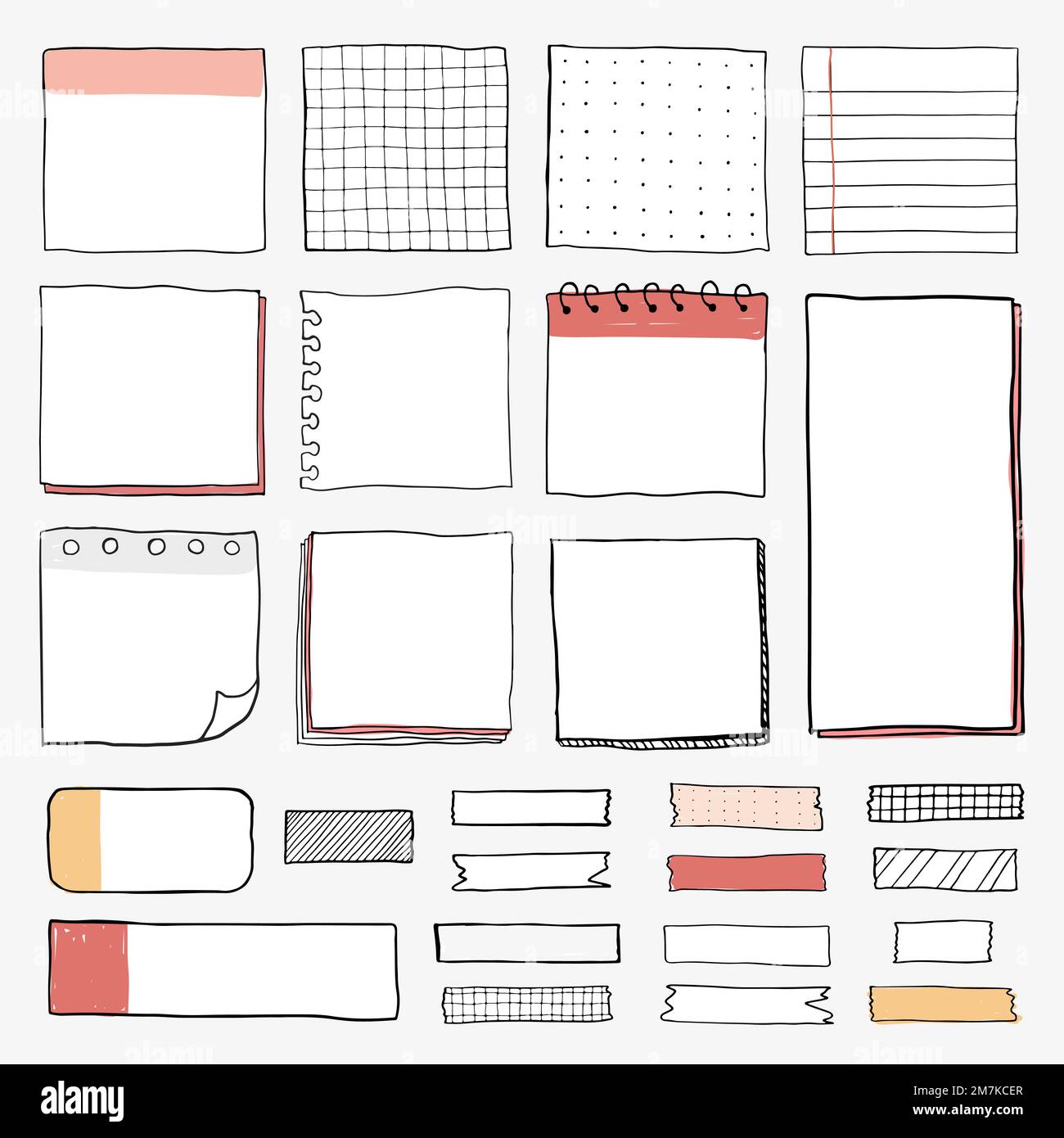 Blank reminder paper notes vector set Stock Vector Image & Art - Alamy