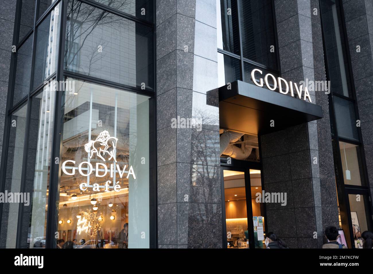 Tokyo, Japan. 3rd Jan, 2023. A Godiva Chocolatier Cafe in Tokyo.Godiva ...