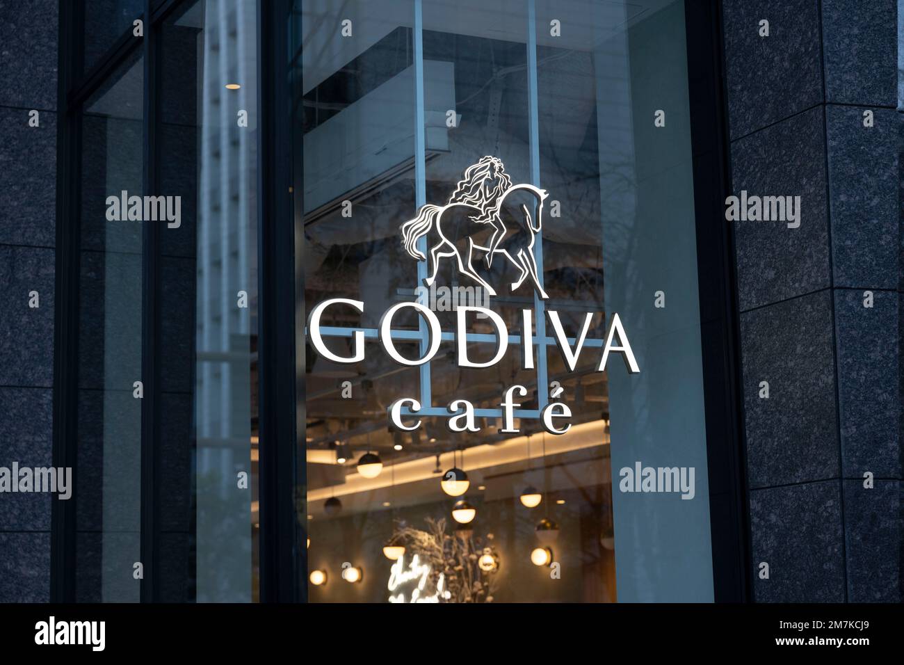 Tokyo, Japan. 3rd Jan, 2023. A Godiva Chocolatier Cafe in Tokyo.Godiva ...