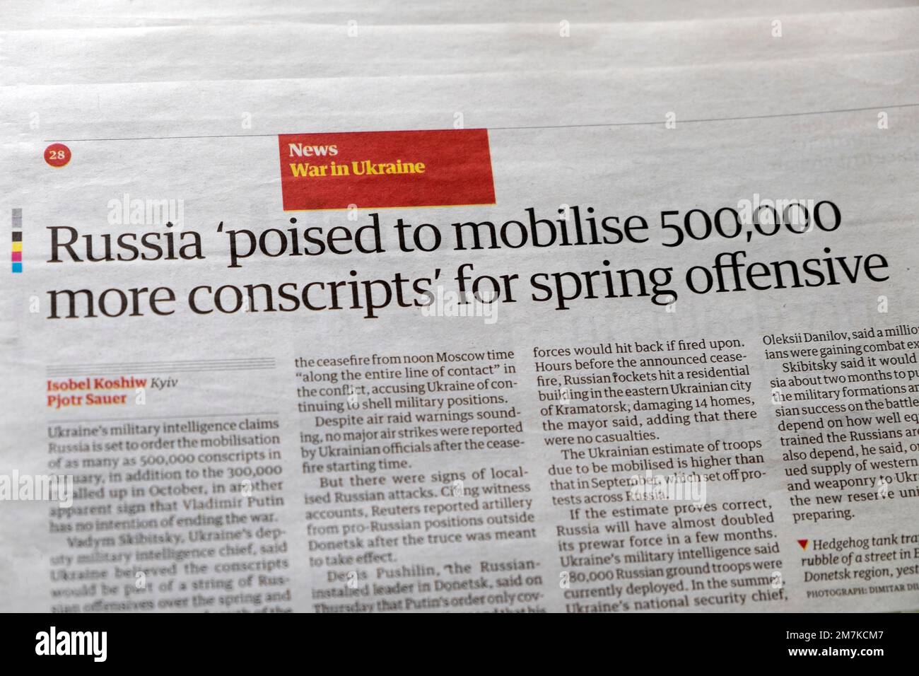 'Russia 'poised to mobilise 500,000 more conscripts' for spring ...