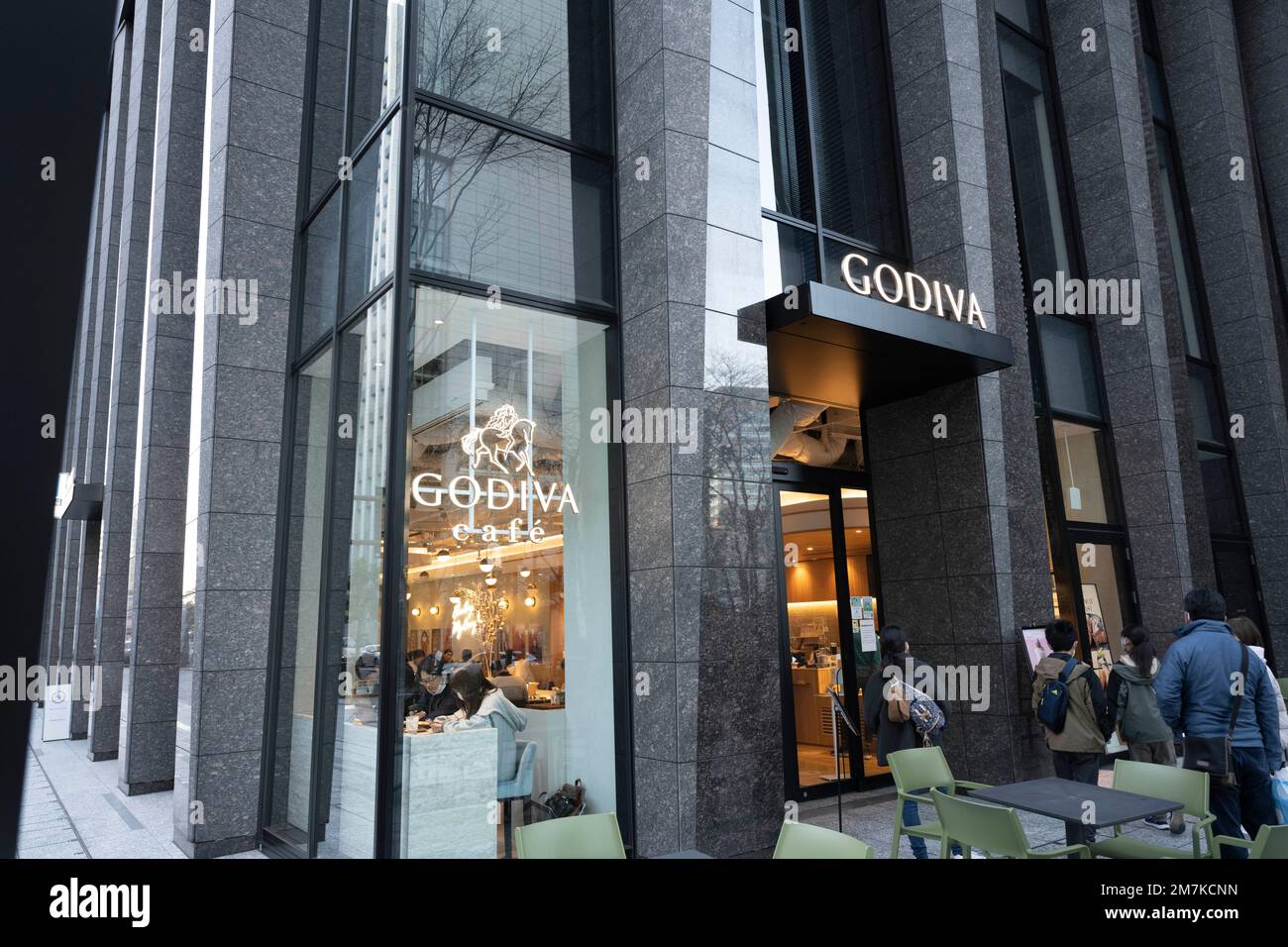 Tokyo, Japan. 3rd Jan, 2023. A Godiva Chocolatier Cafe in Tokyo.Godiva is a luxury chocolate ...