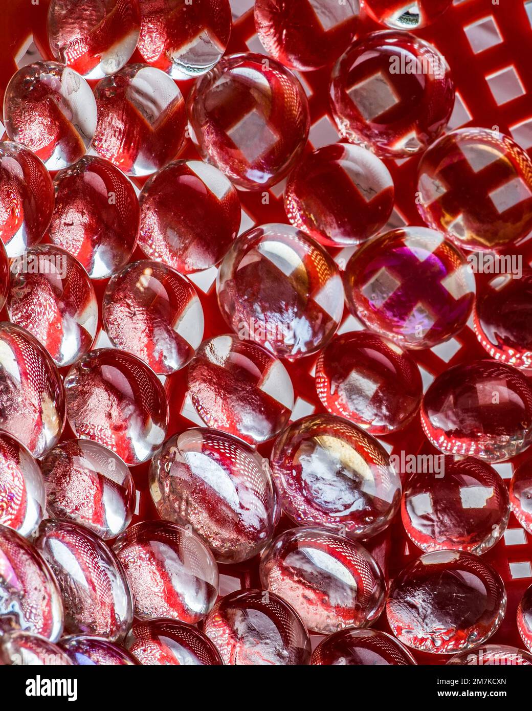 The colour red used in this abstract art featuring the distorted shapes ...