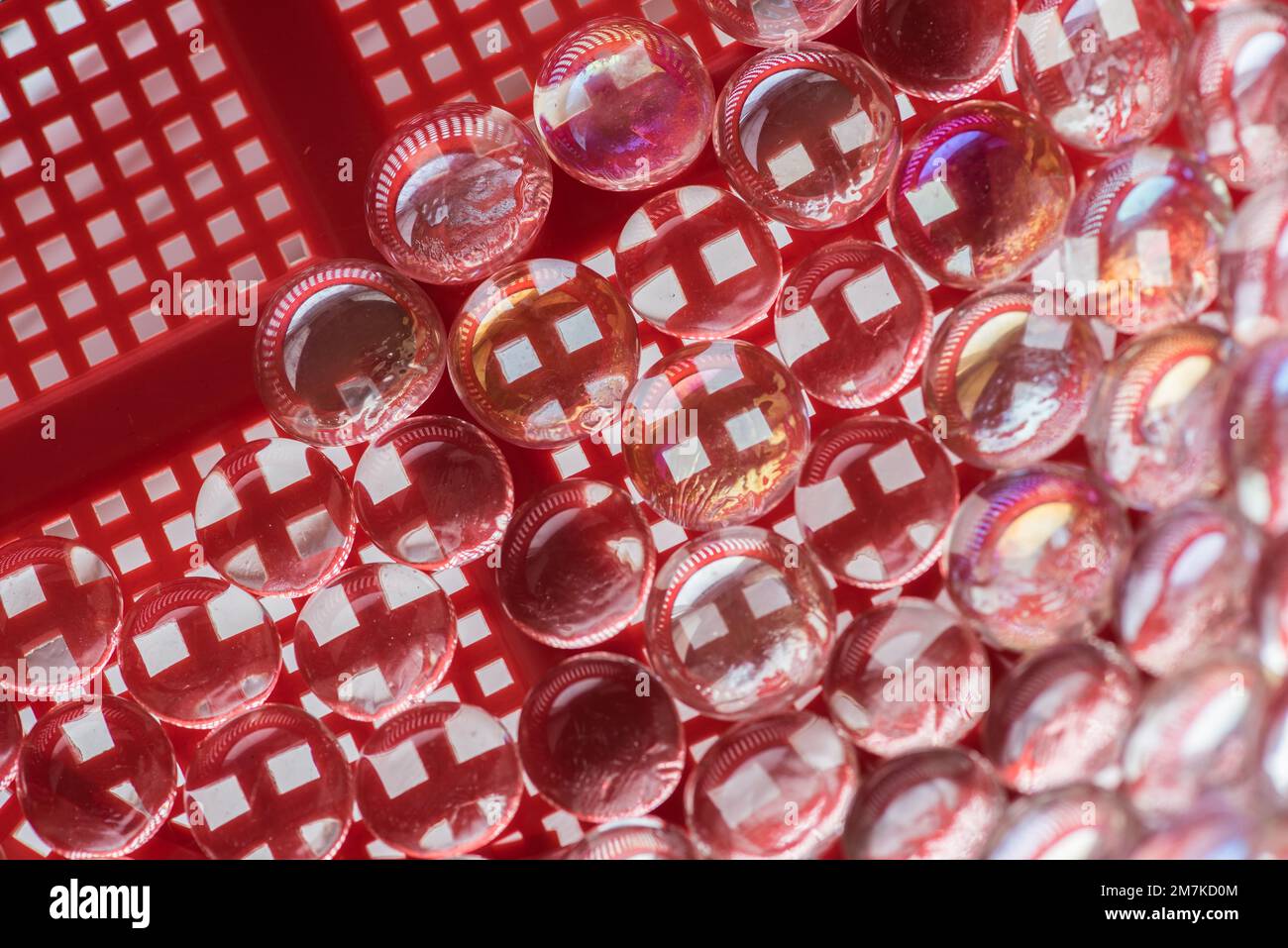 The colour red used in this abstract art featuring the distorted shapes ...