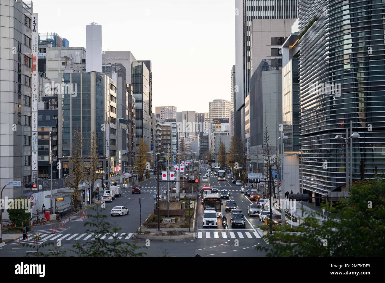 January 3, 2023, Tokyo, Japan: General street scenes of office ...