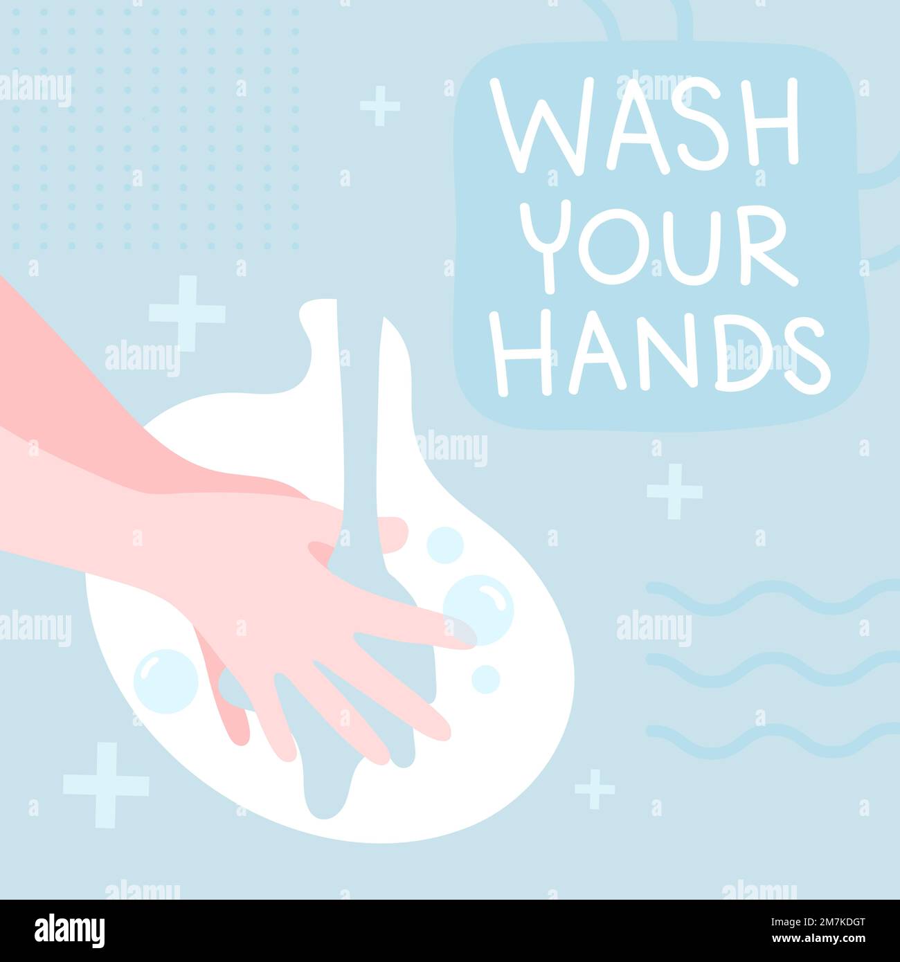 Wash your hands sanitary message vector Stock Vector Image & Art - Alamy