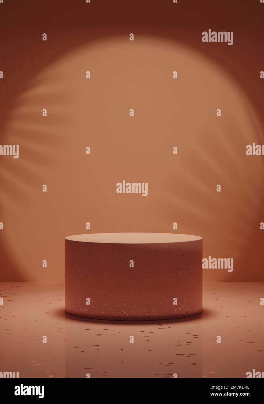 Emty podium terrazzo.Empty Brown podium on Background. 3d rendering ...