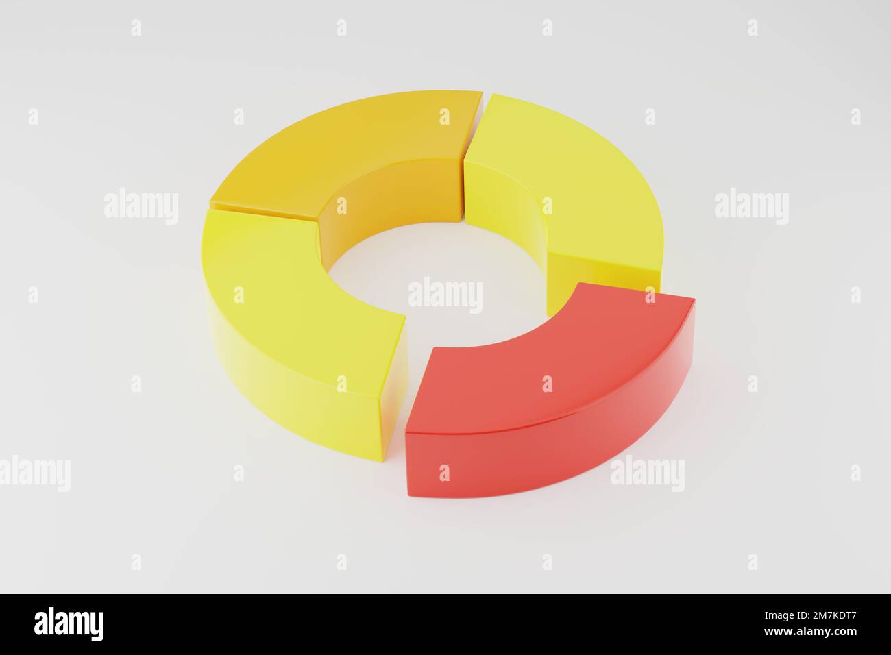 3d rendering Circle ring chart for infographics. diagram with 4 options ...