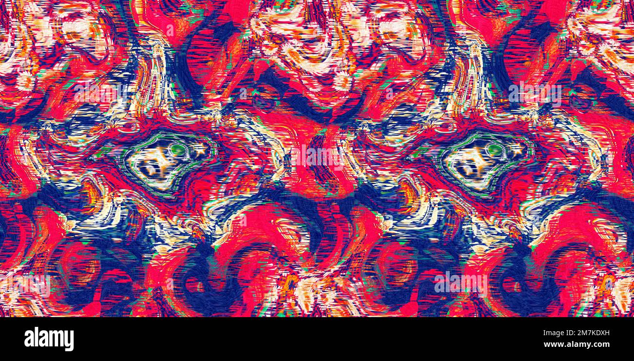 Vibrant pink distortion border. Bright colorful kitsch banner for fluid ...