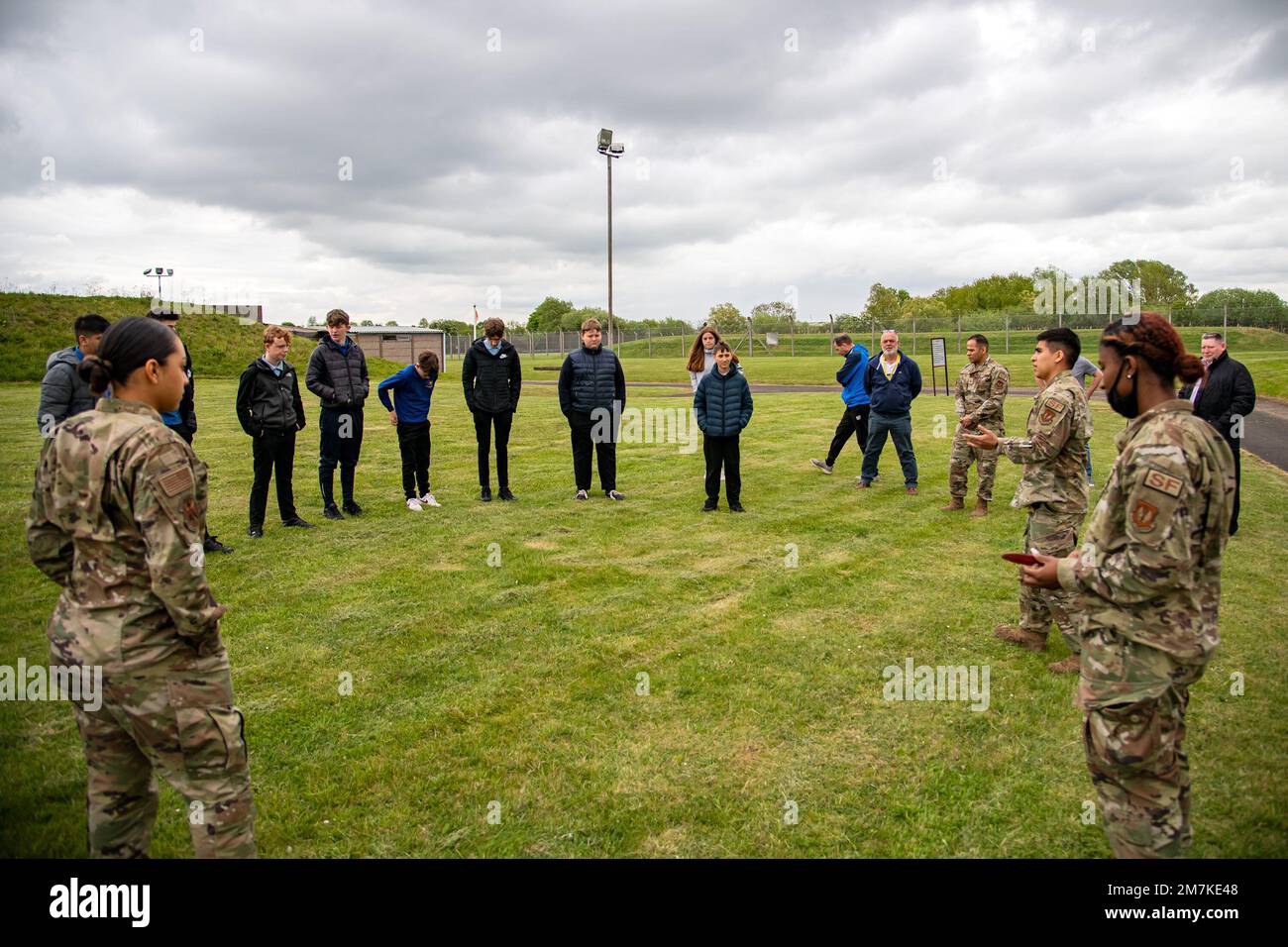 Airmen from the 423d Security Forces Squadron, brief local UK students ...