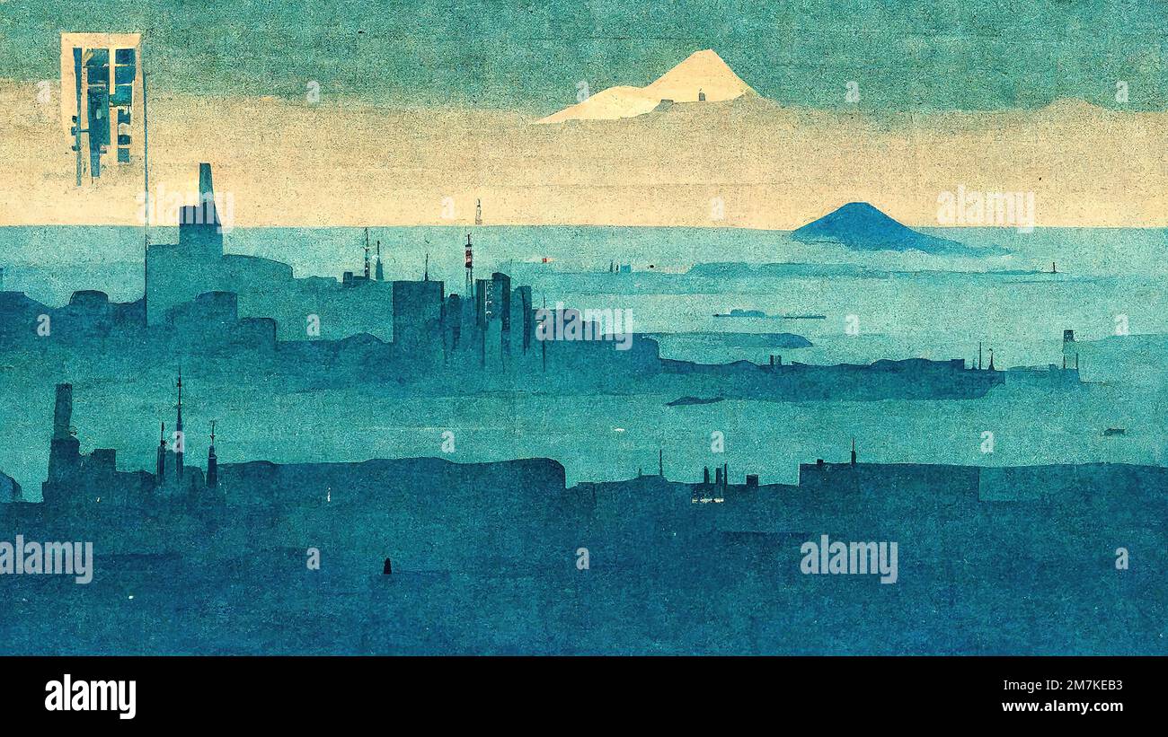 Old japanese port poster hi-res stock photography and images - Alamy