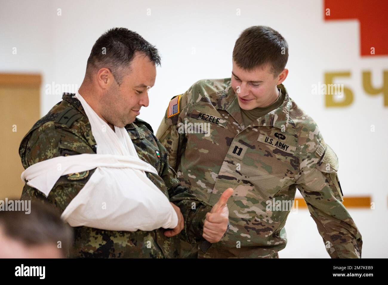 U.S. Army Capt. William Kezele, assigned to 83rd Civil Affairs ...